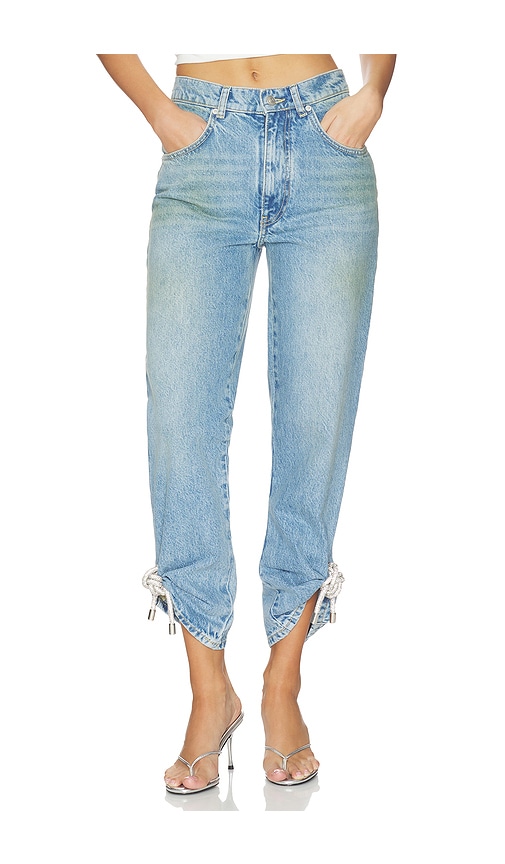 AREA AREA Crystal Knot Denim Jeans